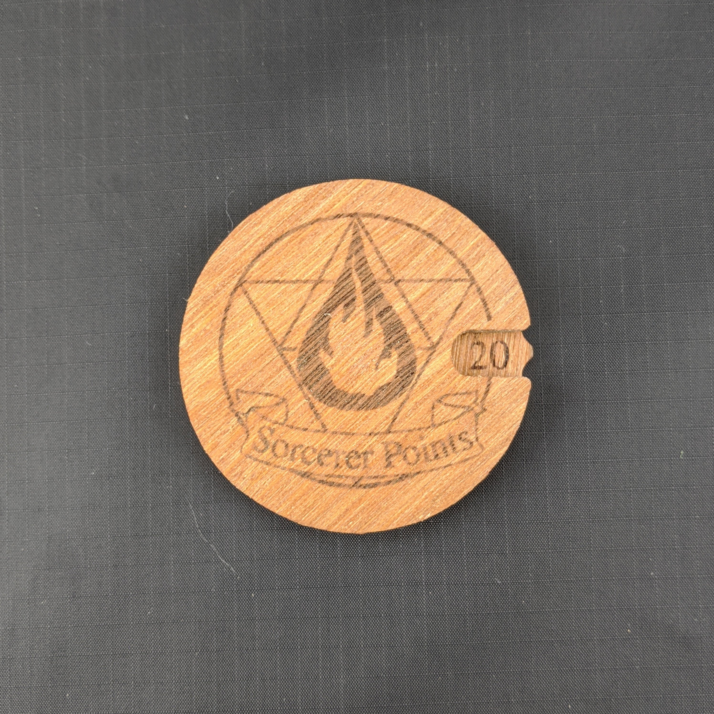 Sorcerer Point Spinning Wooden Tracker Token – critcraft